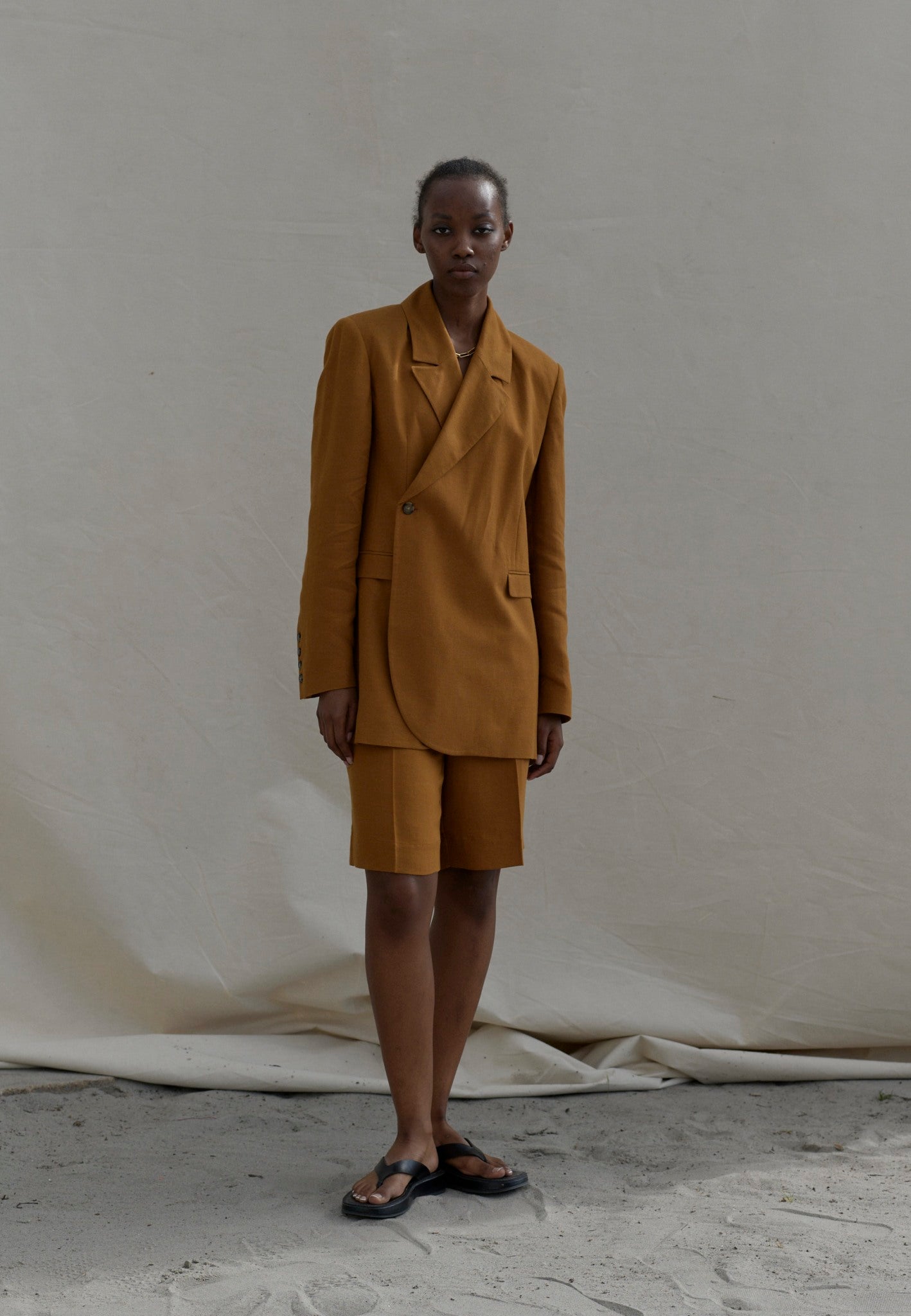 Lilith Linen Blazer - Cinnamon – Herskind Official