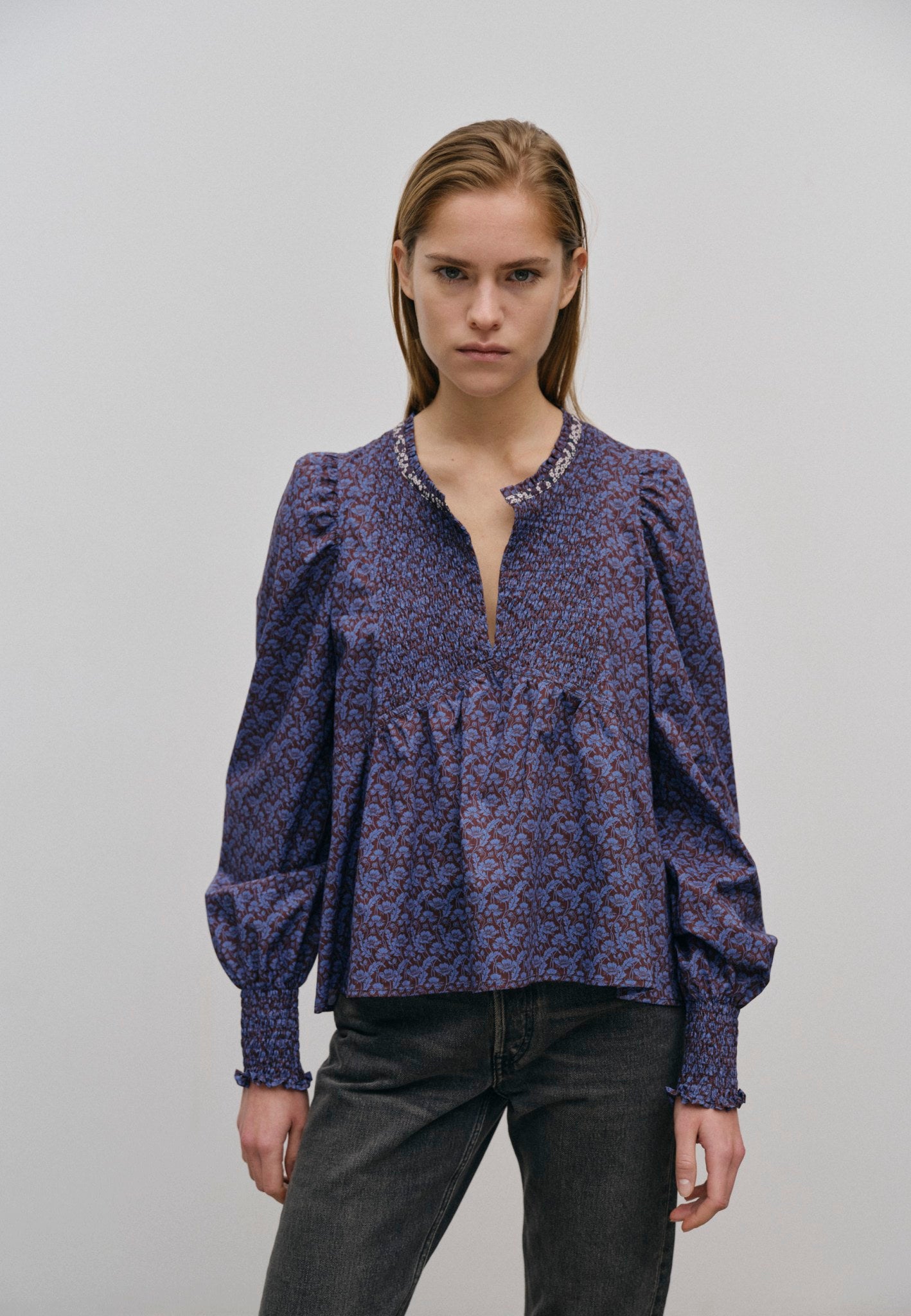 Kleo Liberty Blouse - Blue Liberty – Herskind Official